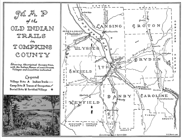 “Map of the Old Indian Trails of Tompkins County” | Indian Creek Farm